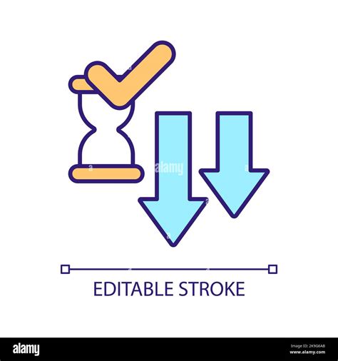 Reduce Spending Time Rgb Color Icon Stock Vector Image Art Alamy
