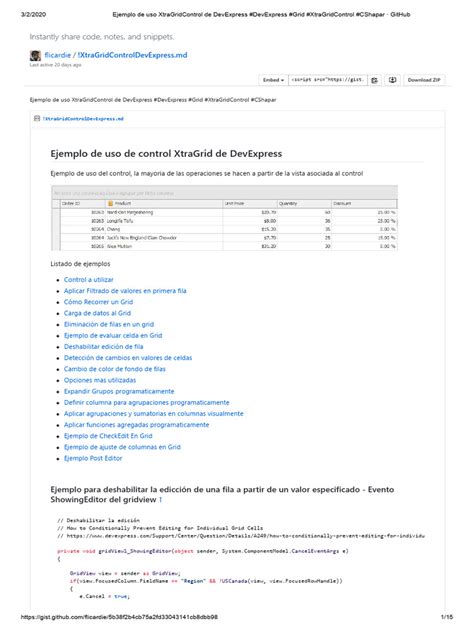 Ejemplo De Uso Xtragridcontrol De Devexpress Pdf