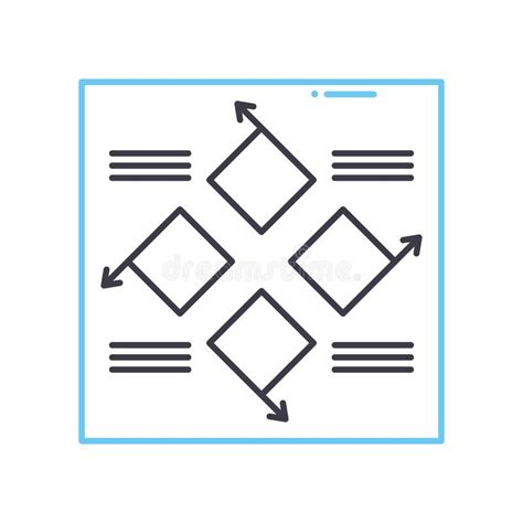 Data Modeling Line Icon Outline Symbol Vector Illustration Concept Sign Stock Vector