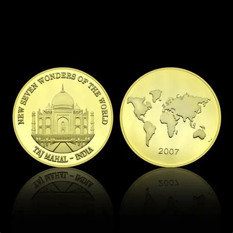 2007 NUEVO LAS Siete Maravillas Del Mundo Monedas De Oro Taj Mahal