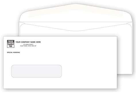Standard Envelope With Windows Northeastern Envelope Company
