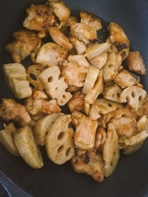 かわね On Twitter 鶏とレンコンの甘辛炒め作った😋😋