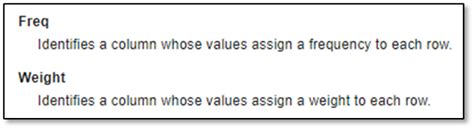 Freq And Weight Better Documentation Jmp User Community