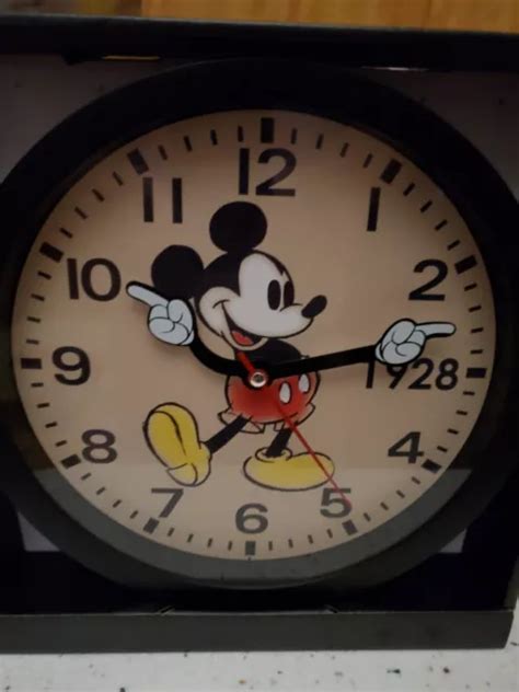 Disney Mickey Mouse Wall Analog Display 10” Clock Set Nib £2350 Picclick Uk