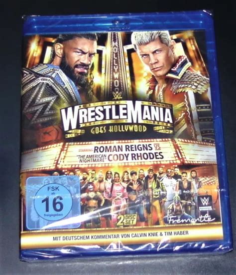 Wwe Wrestlemania Goes Hollywood Double Blu Ray Faster Shipping Nip £18