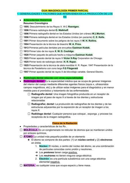 Guía Imagenología Primer Parcial Karen Pati O Tovar Udocz