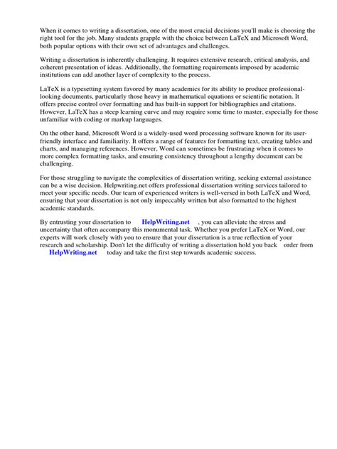 Dissertation Latex Vs Word Pdf Search Engine Indexing Te X