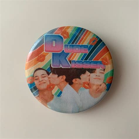 Dk Dude Kisser 225in Button Etsy