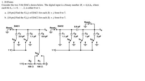 Solved Points Consider The Two Bit Dacs Shown Below Chegg