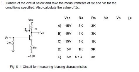 Solved Calculate The Expected Values Of Vc Vb And Ic For Chegg Com
