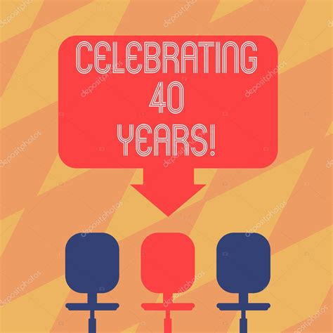 Signo De Texto Que Muestra Celebrando 40 Años Foto Conceptual Honrar
