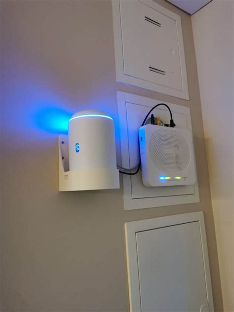 Udr Unifi Dream Router And Udm Unifi Dream Machine Holder On Wall