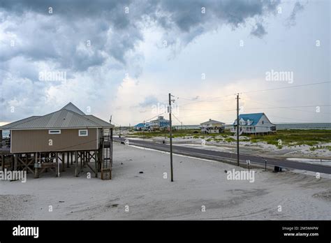 Beach Vacation House On A Sand Dunes In Dauphin Island Alabama USA