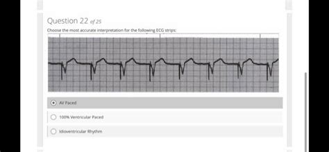 Solved AY Paced 100M Ventricular Paced Idicoventricular Chegg