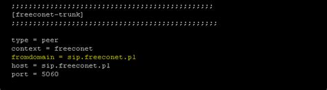 Asterisk „no Command” Na Trunku Do Freeconnetu Spece It