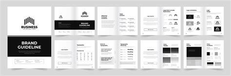 Premium Vector Brand Guideline And Brand Guidelines Layout 12 Page