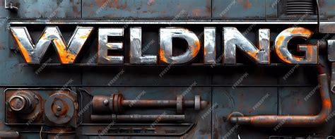 Welding Lettering Emitting A Bright Dynamic Spray Of Spark Premium Ai
