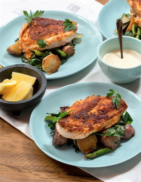 Seared Chicken Spring Vegetable Hash With Red Potatoes Asparagus