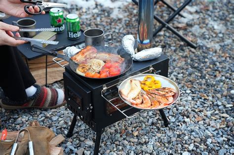 캠핑 화목난로 추천 캠파이 미니화목난로 다양한 연통 설치 스토브 화로대 기능 네이버 블로그