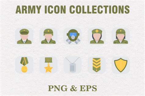 20 Army Icon Collection Graphic By Rahallus Ntx · Creative Fabrica