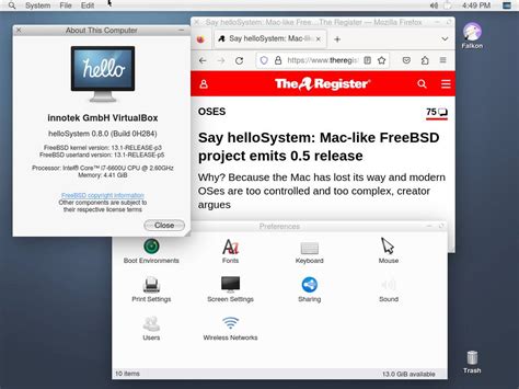 Hellosystem 08 A Friendly All Graphical Freebsd • The Register