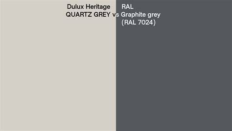 Dulux Heritage Quartz Grey Vs Ral Graphite Grey Ral 7024 Side By Side