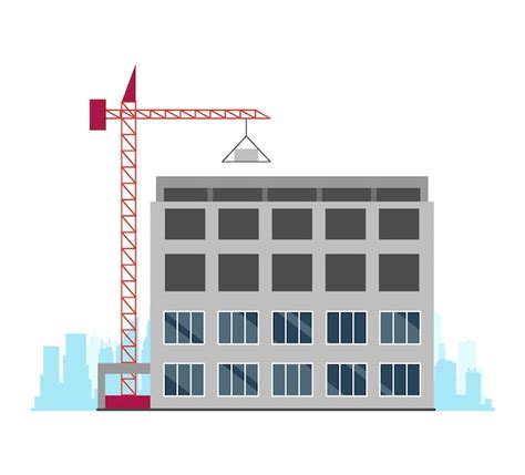 Estágio do canteiro de obras construção de casas de vários andares