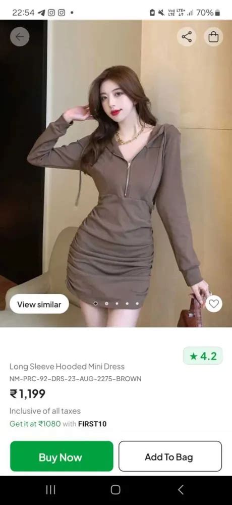 Long Sleeve Hooded Mini Dress Newme