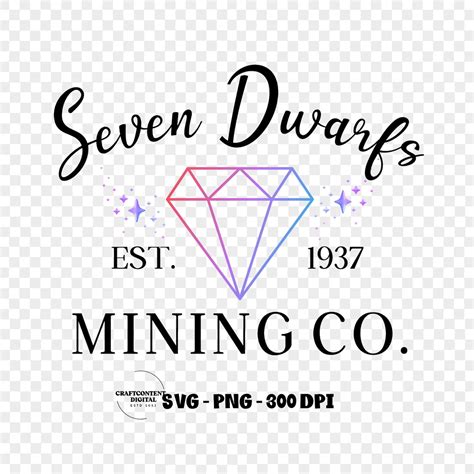 Seven Dwarfs Mining Co Svg Diamond Svg Snow White Vacation Shirt Etsy