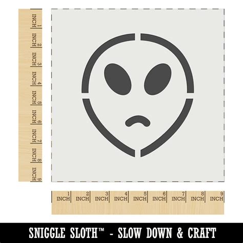 Sad Alien Emoticon Wall Cookie Diy Craft Reusable Stencil Michaels