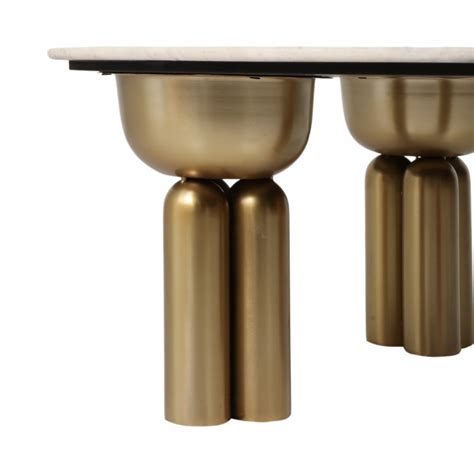 Willa Arlo Interiors Metal Console With Marble Top Elegant Storage