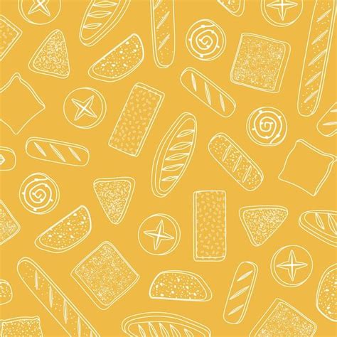 Vector Line Art Style Bread Illustration