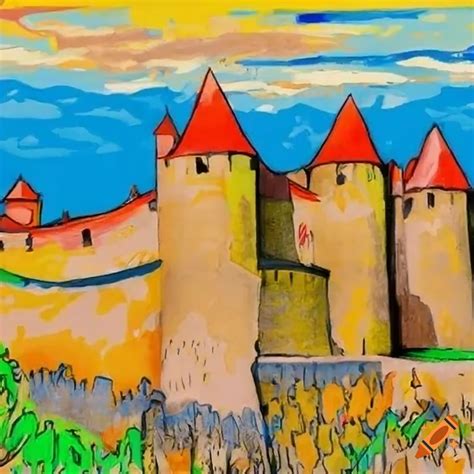 Scenic View Of Carcassonne On Craiyon
