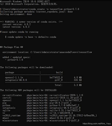 激活tensorflow失败：could Not Find Conda Environment Tensorflowtensorflow