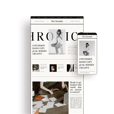 Showit Templates For Copywriters Chronicle Northfolk