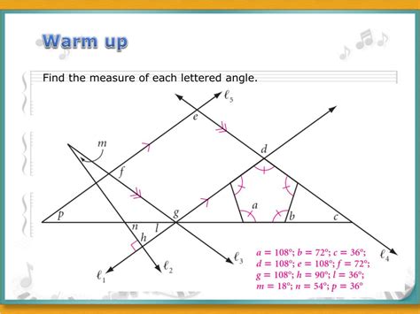 Ppt Find The Measure Of Each Lettered Angle Powerpoint Presentation