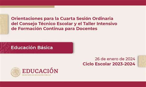 Participará Magisterio En Cuarta Sesión Ordinaria De Consejo Técnico