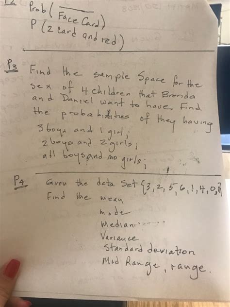 Solved P 2 tard and red 丘 Find the Sam ple Space he Sex 만 Chegg com