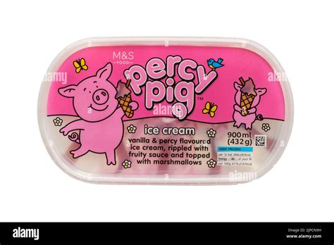 Tub Of Percy Pig Ice Cream Vanilla And Percy Flavoured Ice Cream Rippled