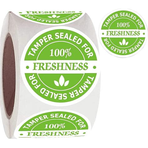 Food Delivery Tamper Evident Sticker Freshness Sealed Labels 2inch