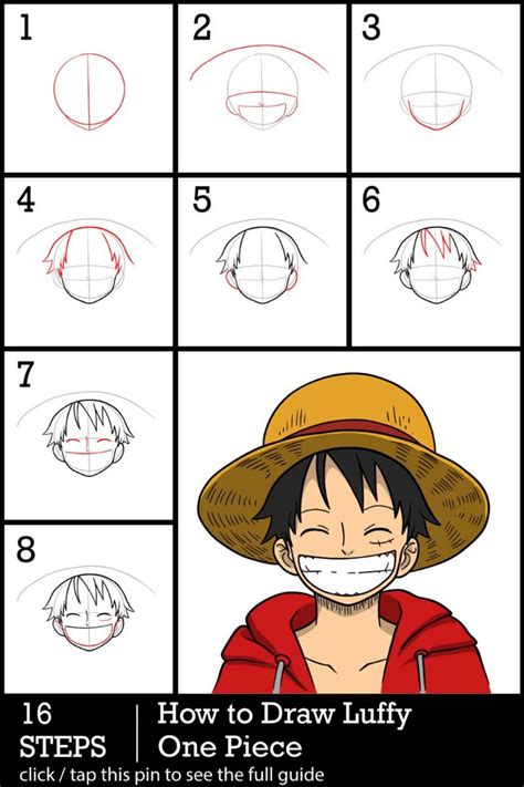 Monkey D Luffy Drawing How To Draw Luffy Laughing Drawing Tutorial Easy Drawings Sketch Book