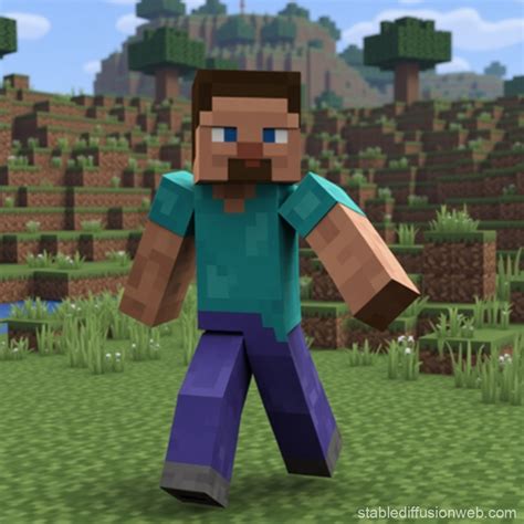 Minecraft World Scene Stable Diffusion Online