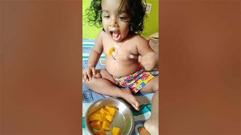 বাবি আজ মজা করে আম খেল👧 Youtube