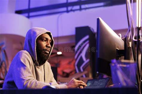 Criminal Hacking Online Server Stock Image Image Of Coding