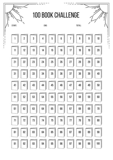 100 Book Reading Challenge Planner Etsy De