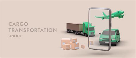 화물 운송에 대한 벡터 포스터 비행기와 트럭으로 주문 배송 3차원 형태에 대한 스톡 벡터 아트 및 기타 이미지 3차원 형태 배달 자동차 차 Istock