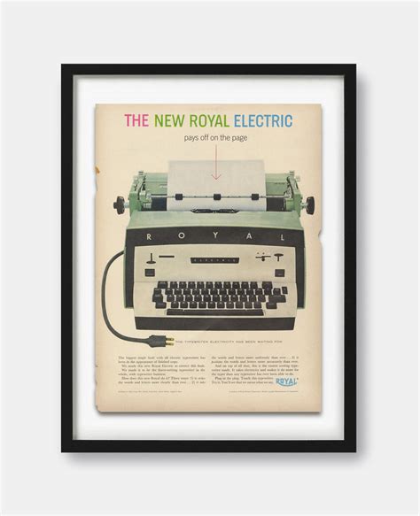 Royal Electric Typewriter 1960s Magazine Ad The Curious Desk
