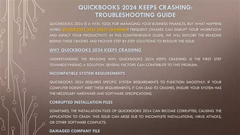 PPT QuickBooks 2024 Keeps Crashing Easy Fixes PowerPoint