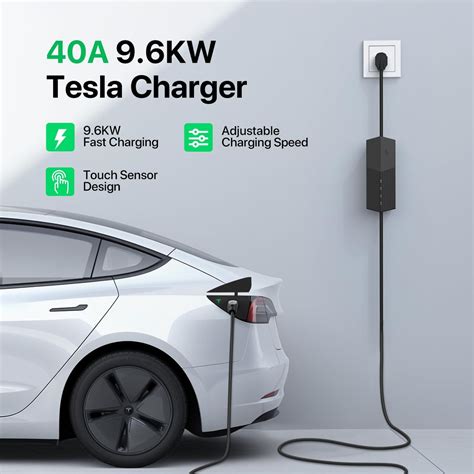 40 Amp Tesla Kia Hyundai Ev Charger Nacs Connector 30ft 40ft