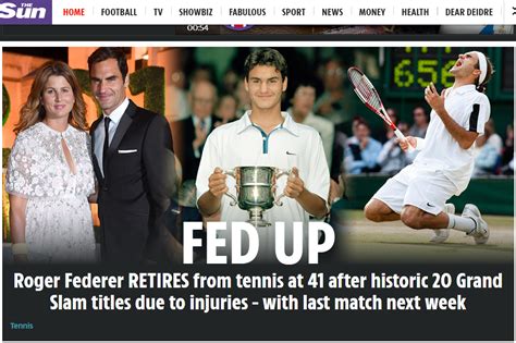 Il Ritiro Di Federer Sui Siti Di Tutto Il Mondo Roger è Già Leggenda
